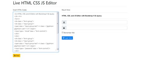 Html Css Js Live Editor Abc83 Umangs Warehouse