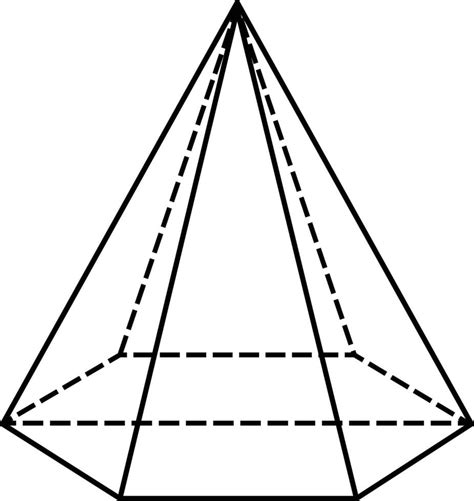 Hexagonal Pyramid Geometric Shape Icon Vector Art At Vecteezy