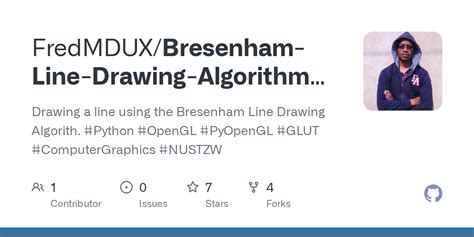 Github Fredmduxbresenham Line Drawing Algorithm Using Python And Openglglut Drawing A Line