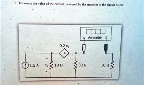 Solved Ii Determine The Value Of The Current Measured By The Ammeter In The Circuit Below