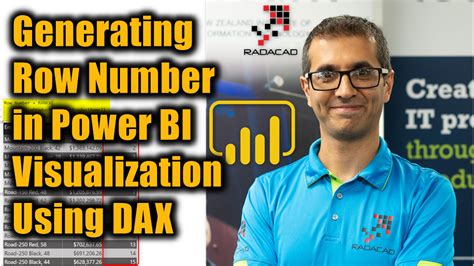 Generating Row Number In Power Bi Visualization Using Dax Radacad