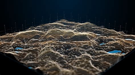 디지털 사용자 인터페이스의 개념 동적 미래 및 디지털 절차 환경 미래 기술 과학 비즈니스 또는 기타 개념에 대 한 사용4k 높은 품질 3d 렌더링 풍경에 대한 스톡 사진 및