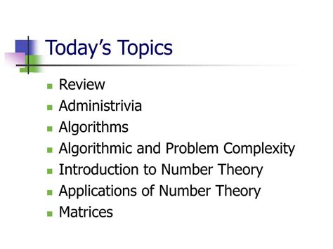 Ppt 461191 Discrete Mathematics Lecture 3 Algorithms The Integers And Matrices Powerpoint