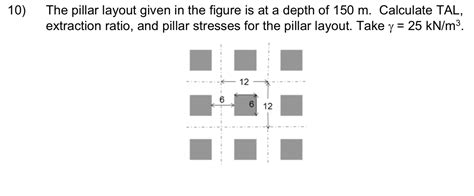 10 The Pillar Layout Given In The Figure Is At A Chegg Com