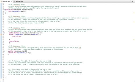 Solved Kitchenjava Recipejava 3 1 Package Code 4 You Are