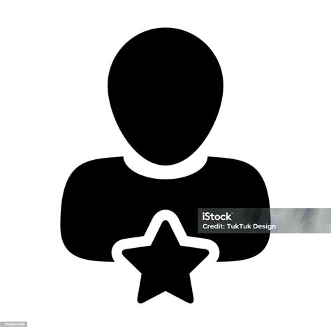 스타 아이콘 벡터 남성 사용자 사람 프로필 아바타 상징 문양 그림에서 고객 등급 아이콘에 대한 스톡 벡터 아트 및 기타 이미지