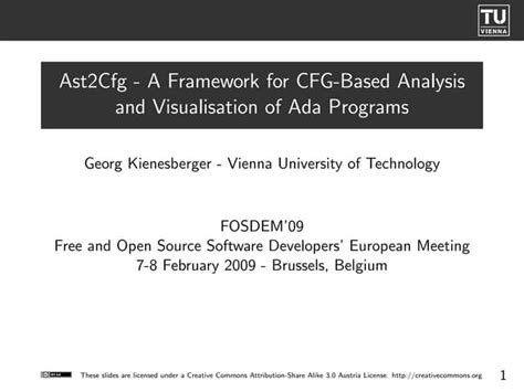 ast2cfg a framework for cfg based analysis and visualisation of ada programs ppt