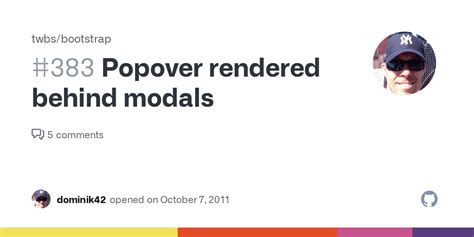 Popover Rendered Behind Modals · Issue 383 · Twbsbootstrap · Github