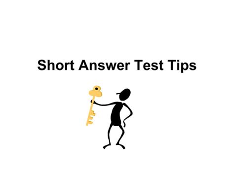 Short Answer Test Tips Ppt Free Download