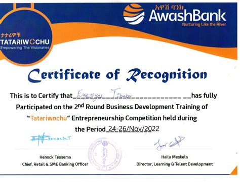 Eyosiyas Tibebu On Linkedin Entrepreneur Dream Awashbank