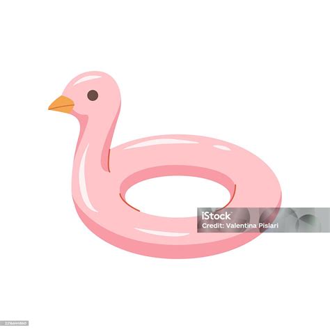핑크 오리 모양의 풍선 수영장 플로트 어린이를 위한 고무 풍선 수영 반지 수영 해변 휴가 및 수상 활동을 위한 재미있는 여름 구명 부표 벡터 일러스트 레이 션 0명에 대한