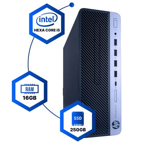 Restored HP ProDesk G Desktop Computer Hexa Core Intel I GHz GB DDR RAM GB SSD