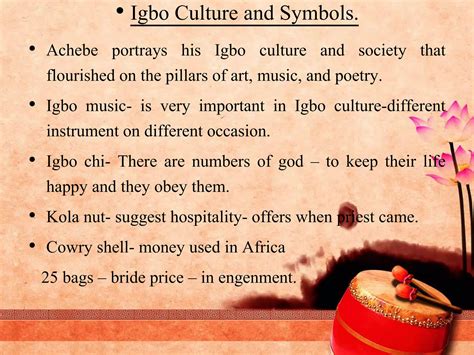 Igbo Culture And Society In Things Fall Apart Pptx