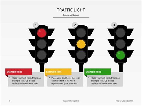 Powerpoint Template Traffic Light At Traffic Light