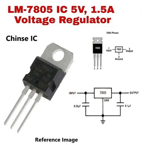 2pcs Chinese Lm7805 Ic Lm7805 Voltage Regulator 5v Regulator Ic 15a 3