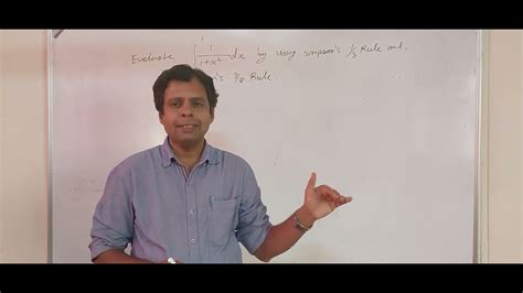 Numerical Example Of Simpsons Rulemathematicsdr Umesh Guptaesh Dept Cdgi Indore Youtube