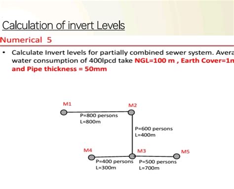 Calculation Of Invert Levels Numerical 5 Studyx