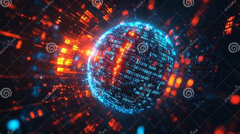 Abstract Of The Digital Data Sphere Exploring Technology Connectivity And Innovation Stock