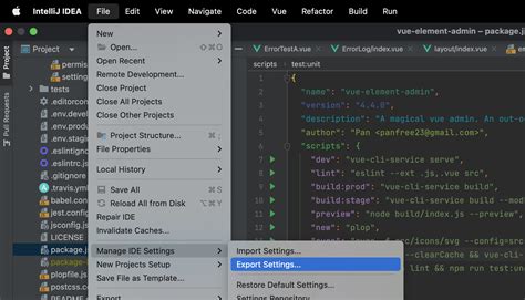 intellij 导出和导入配置文件 idea导入settings文件 csdn博客