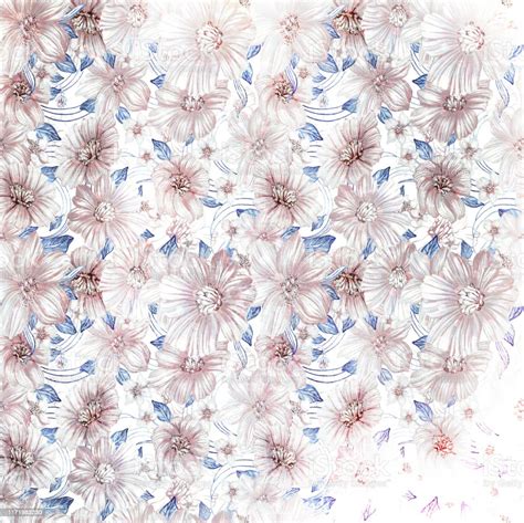 판타지 조류와 꽃 꽂이 수채화 빨간 프레임 엽서용 컴퓨터 프로세싱으로 그리기 그런지 이미지 기법에 대한 스톡 벡터 아트 및 기타