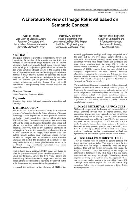 Pdf A Literature Review Of Image Retrieval Based On Semantic Concept