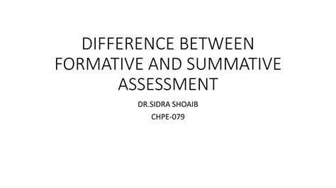 Difference Between Formative And Summative Assessmentpptx