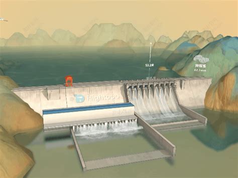 大坝水利综合态势如何高效掌控？水墨风三维可视化即刻盘活运作模式！可视化鲸鱼 站酷zcool