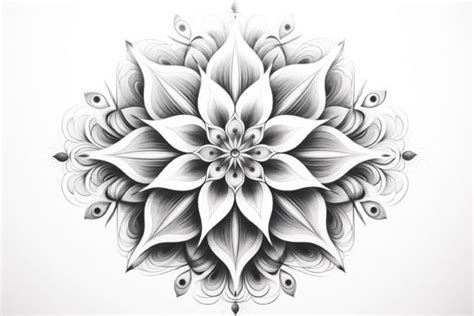 Pencil Art Flower Design Graphic By Motin · Creative Fabrica