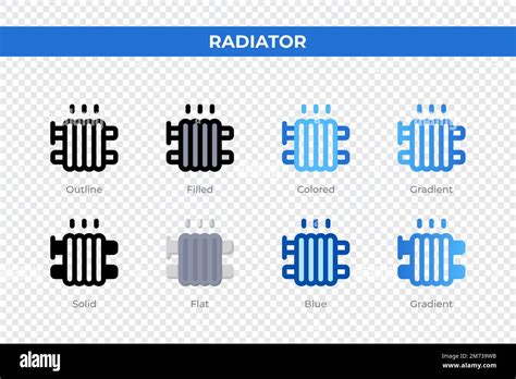 Radiator Icons In Different Style Radiator Icons Set Holiday Symbol Different Style Icons Set
