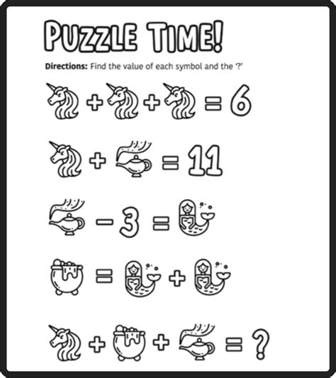 6th Grade Math Puzzles