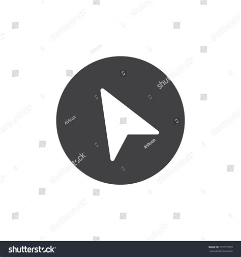 Navigation Cursor Icon Vector Filled Flat Stock Vector Royalty Free