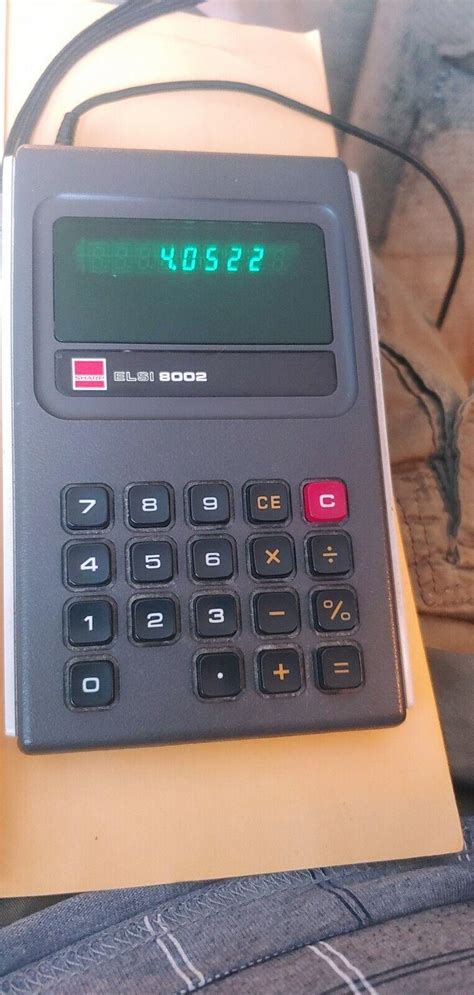 Vintage Sharp Elsi El 8002 Calculator Wgreen Led Display With Ac