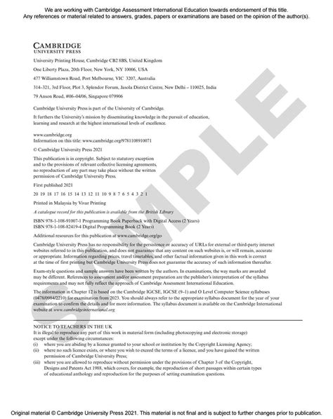 Cambridge Igcse And O Level Computer Science Programming Book For Java Sample By Cambridge