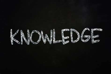 Premium Photo The Word Knowledge Written With Chalk On Blackboard