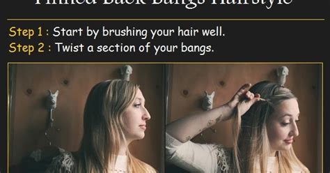 Pinned Back Bangs Hairstyle Pinterest Tutorials