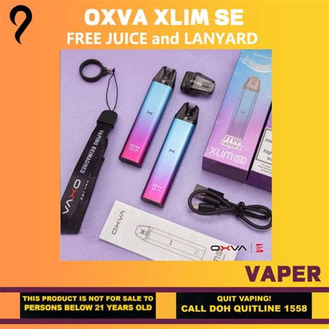 OXVA XLIM SE BONUS KIT Oxva Xlim Pro Full Set Pods Lanyard 1cartridge And Free Juice Silicone