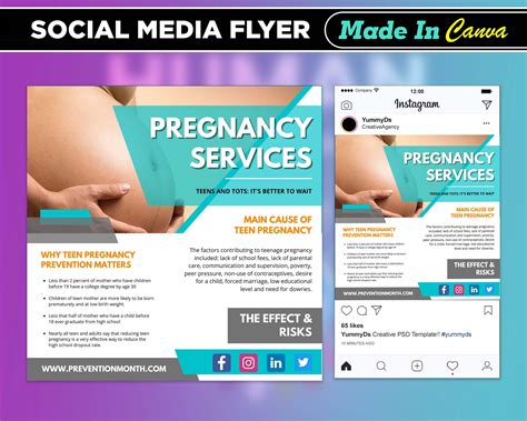 Pregnancy Services Flyer Diy Canva Pregnancy Services Flyer Template