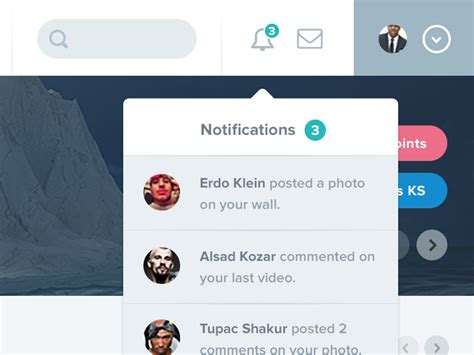 Notifications Dropdown By Nabil On Dribbble