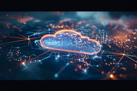 Isometric Cloud Storage For Downloading Representing A Digital Service Or Application Stock