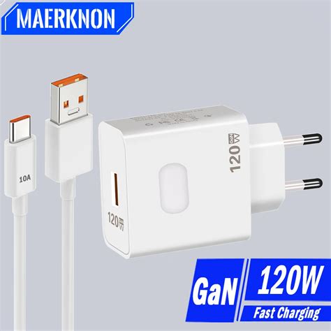 Gan 고속 충전 Usb C 타입 케이블 삼성 샤오미 Lg용 30 벽 휴대폰 충전기 어댑터 120w 10a