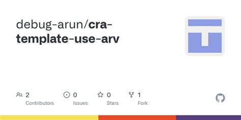 GitHub Debug Arun Cra Template Use Arv