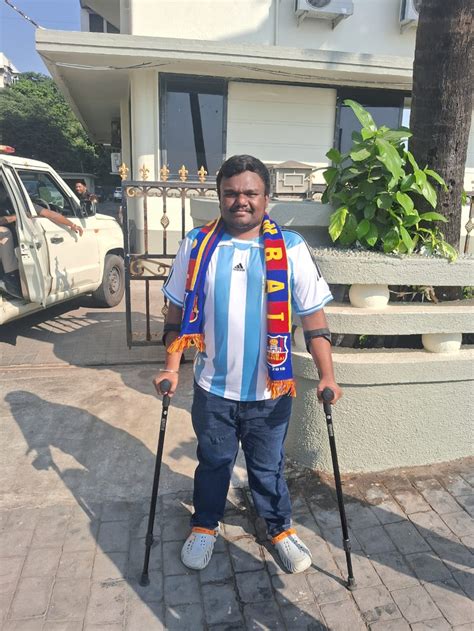What Fans Braved For A Glimpse Of Lionel Messi Moving On Crutches