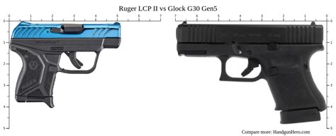 Ruger Lcp Ii Vs Glock G30 Gen5 Size Comparison Handgun Hero