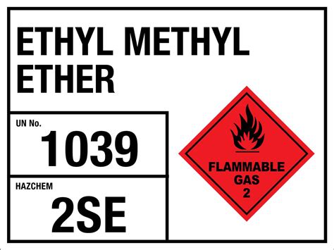 Ethyl Methyl Ether 1039 2se Sign New Signs