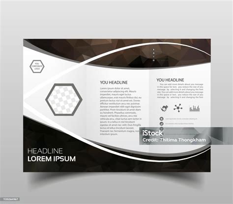 트라이 폴드 브로셔 정사각형 디자인 서식 파일 Polgonal 디자인 분자 구조 추상적인 다각형 배경에 과학적인 패턴 현대 삼각형 벡터 텍스처 0명에 대한 스톡 벡터 아트