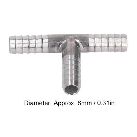 바브 티 3 웨이 호스 튜브 액체 가스 용 T 모양 바브 호스 피팅 티 8mm 파이프 피팅 커넥터 스플리터 커플러 어댑터 주방 가전