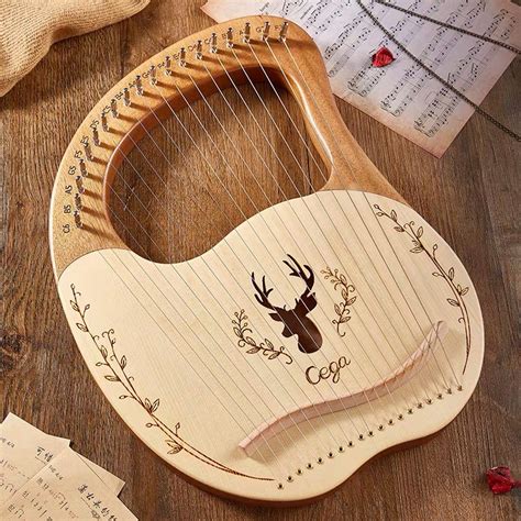 Lyre 16 19 String Beginner Lyre 16 19 String Harp Lyre Small Portable Musical Instrument Easy To