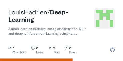 Github Louishadrien Deep Learning Deep Learning Projects Image Classification Nlp And
