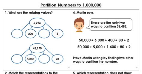 08 2 partition numbers to 1 000 000 classroom secrets