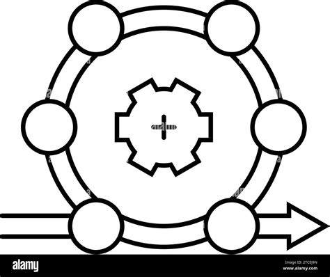 Agile Methodology Analyst Line Icon Vector Illustration Stock Vector